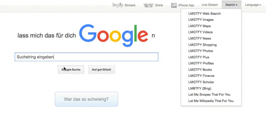 lmgtfy - let me google that for You - Martin Mucha e.U.